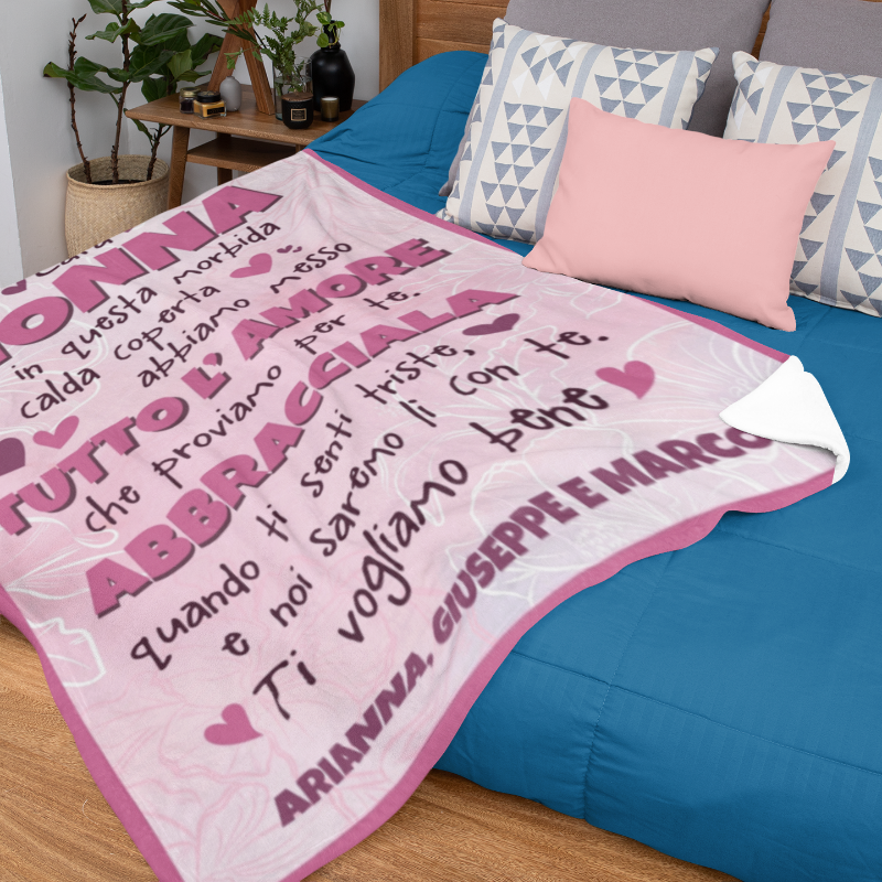 Plaid Nonna Ti vogliamo bene FAMILY and FAMILY Shop